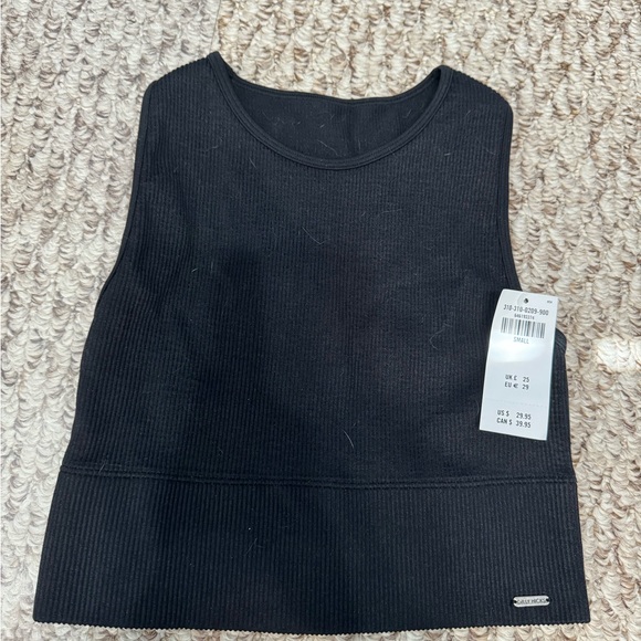 Gilly Hicks | Tops | Nwt Gilly Hicks Black High Neck Seamless Crop Top ...